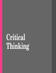 Critical Thinking For Making Notes1 Pptx Critical Thinking Dot Exercise What Is Critical