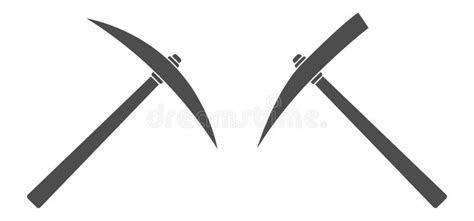 Mining Pickaxe Tool Symbols Vector Icon Stock Vector Illustration Of Pickaxe Excavation