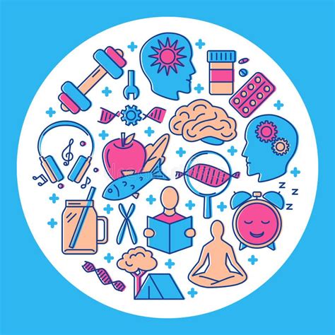 Biohacking Theme with DNA and Abstract Lines Stock Illustration - Illustration of genes, network ...