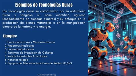 Ejemplos De Tecnologías Duras ¿cómo Se Clasifican