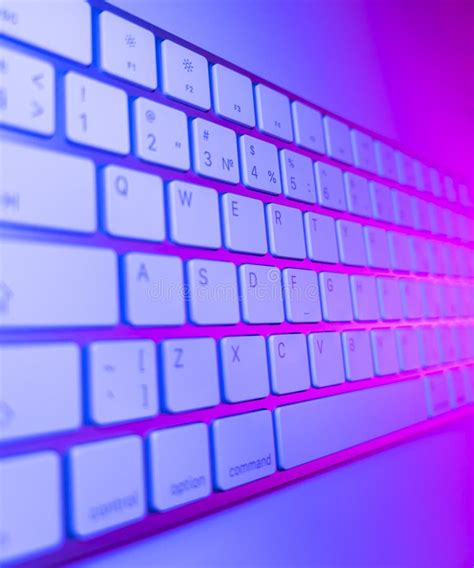 Close Up View Of A Modern Laptop Computer Keyboard Keys Soft Lightning Stock Image Image Of