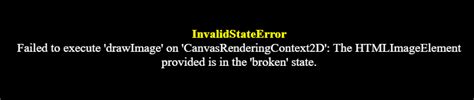 Failed To Execute DrawImage On CanvasRenderingContext2D RPG