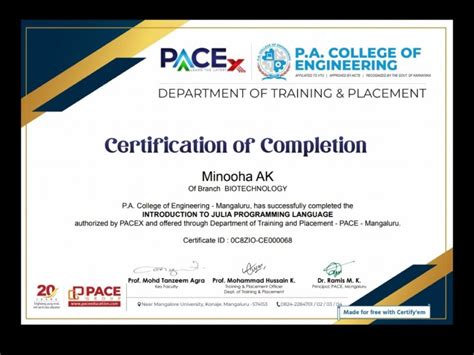 completed julia programming course by pacex minooha a k posted on the