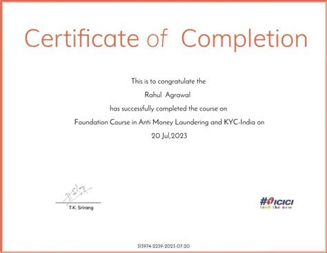 Rahul Agrawal On Linkedin Happy To Share The Completion Of Foundation Course In Anti Money