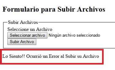 PHP Problemas Para Subir Archivos Al Servidor