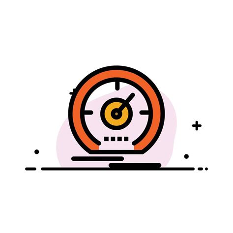 Gauge Dashboard Meter Speed Speedometer Business Flat Line Filled Icon Vector Banner Template