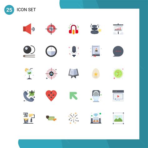 Group Of 25 Modern Flat Colors Set For Board Business Speaker