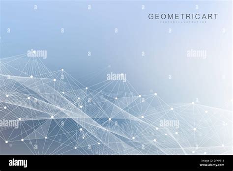 Hexagonal Abstract Background Big Data Visualization Global Network Connection Medical