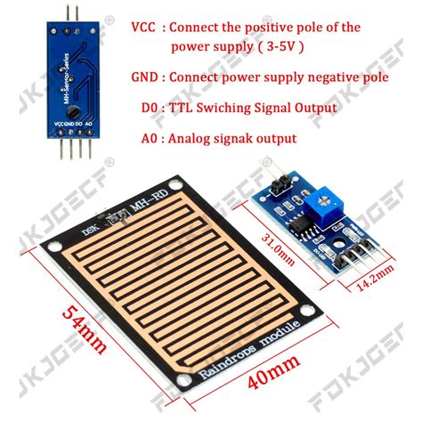 Dc 3 3v 5v Snow Raindrops Detection Sensor Module Dual Double Sided