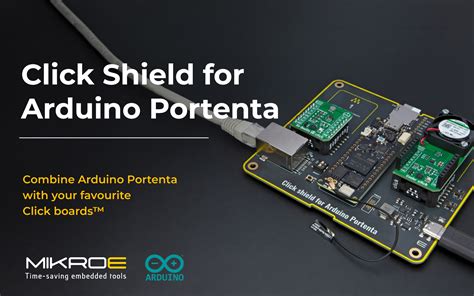 Click Shield For Arduino Portenta For High Performance Prototyping