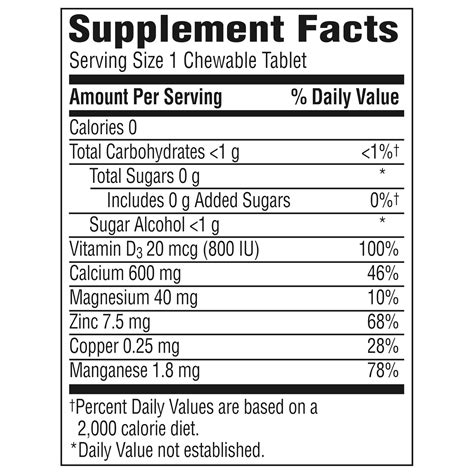 Caltrate Chewables 600 D3 Plus Minéraux Calcium D3 Sans Sucre 60