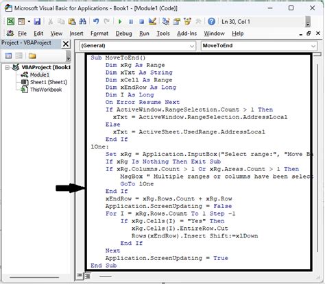 how to move entire row to the bottom of active sheet based on cell