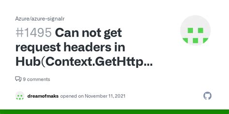 Can Not Get Request Headers In Hubcontextgetcontext Using Azure