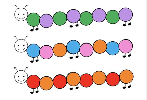 Caterpillar Pattern Pompom Match And Complete Senasn Learners