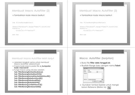 slide powerpoint macro excel pdf