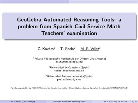 pdf geogebra automated reasoning tools a problem from spanish civil