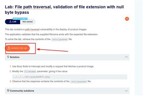 Portswigger Path Traversal File Path Traversal Validation Of File Extension With Null Byte