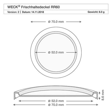 Weck Frischhalte Deckel Rr 60