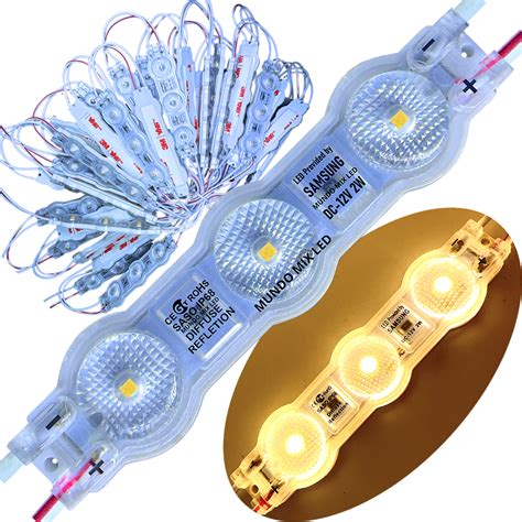 Módulo De Led Ultrasonic 7920 2w 3 000k Ip68 3 Leds 7cm 12v C L