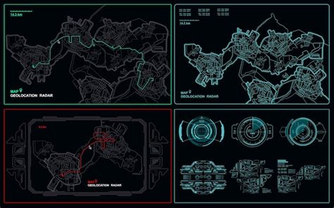 Premium Vector Navigate Mapping Technology Dashboard Gps Tracking Map Showing Movement And