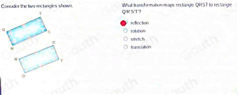solved consider the two rectangles shown what transformation maps