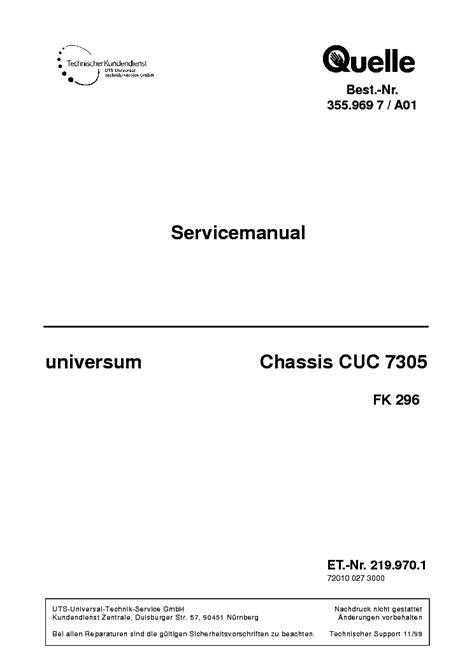 UNIVERSUM CHASSIS E9A SCH Service Manual download, schematics, eeprom ...