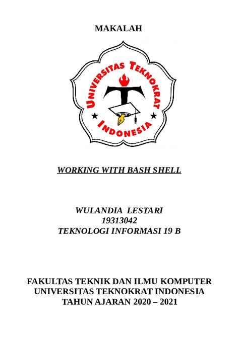 Pdf Makalah Working With Bash Shell