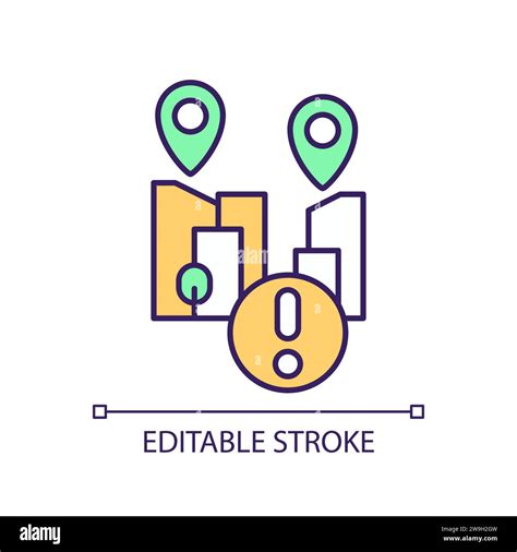 2d editable thin line infrastructure deficiency icon stock vector image
