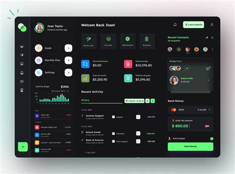 fintech dark ui web dashboard web dashboard dashboard interface