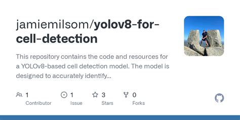 Github Jamiemilsomyolov8 For Cell Detection This Repository