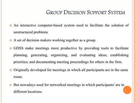 Decision Support System Management Information System Pptx