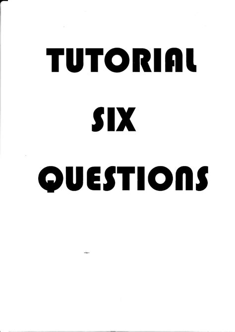 Tutorial 6 Questions And Final Answers Textbook OUR TUffiru I Find 2 3x 4