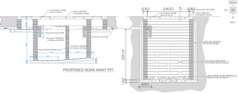 Section Detail Of The House Building Soak Pit In Dwg File Cadbull