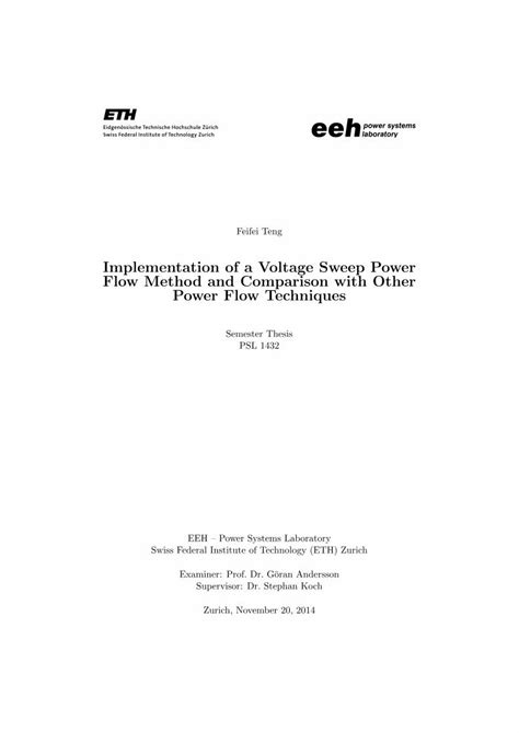 Pdf Implementation Of A Voltage Sweep Power Flow Method · Pdf Fileeeh