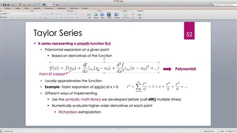 Java For Scientific Computing Taylor Series Youtube