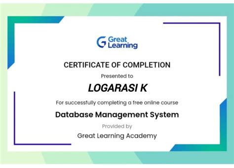 Databasemanagement Learningneverstops Greatlearning Certification