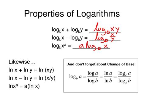 PPT Properties Of Logs PowerPoint Presentation Free Download ID