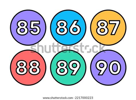 Set Colorful Numeric Digits Round Shape Stock Illustration 2217000223 Shutterstock