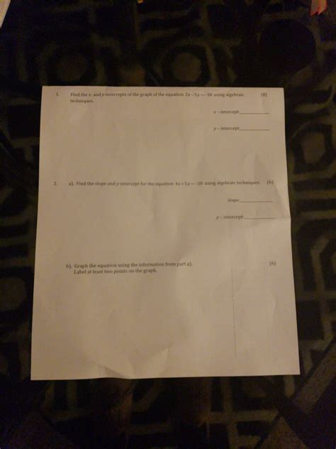 Solved Find The X And Y Intercepts Of The Graph Of The Chegg