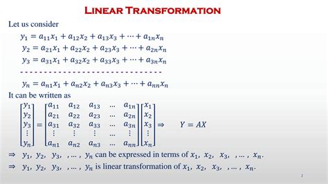 SOLUTION: Linear transformation - Studypool