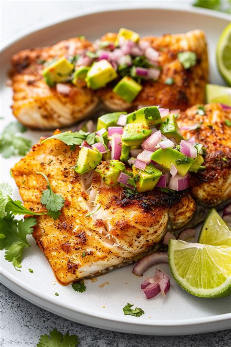 Easy And Delicious Keto Blackened Cod With Avocado Salsa Recipe For A