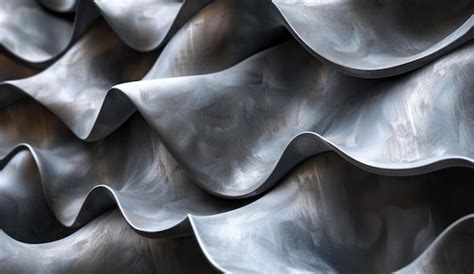 Abstract Metal Wave Pattern Premium Ai Generated Image