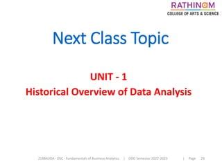 1.1 Introduction Business Analytics.pptx | Databases | Computer Software and Applications