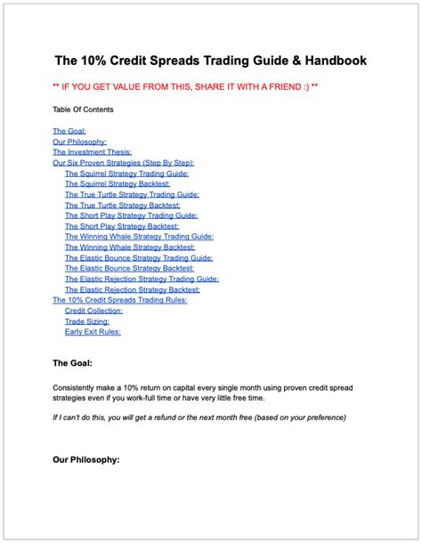 Credit Spreads Handbook Course