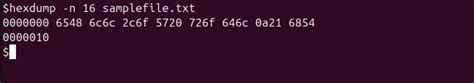 Hexdump Command In Linux