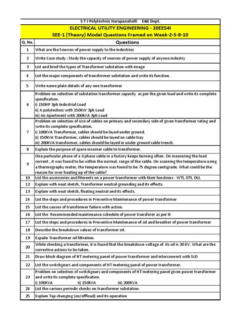Week 2 Electrical Utility Engineering Download Free Pdf Transformer