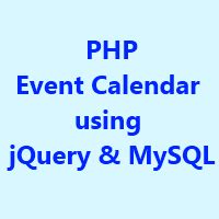 PHP Event Calendar Using JQuery MySQL By Codefixup Codester