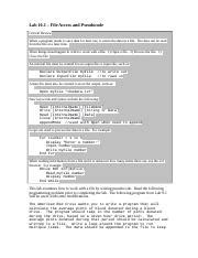 Lab Docx Lab File Access And Pseudocode Critical Review When A Program Needs