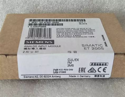 6es7134 4fb01 0ab0 Siemens Analog Voltage Input Module