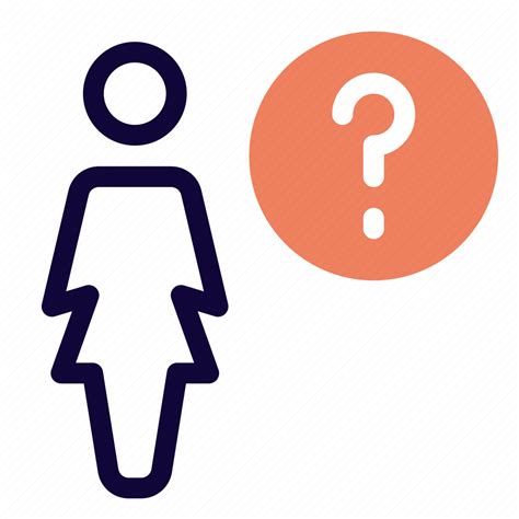 Single Woman Question Ask Faq Icon Download On Iconfinder